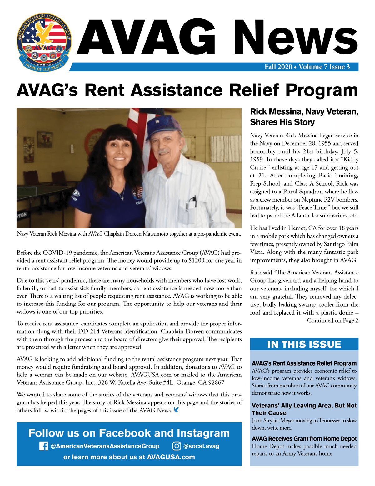 AVAG News – Fall 2020 – Volume 7 Issue 3
