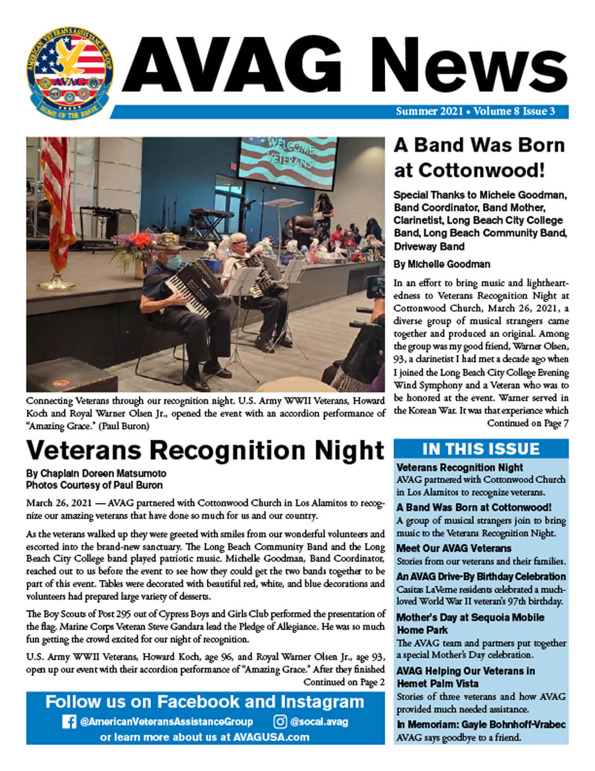 AVAG News – Summer 2021 – Volume 8 Issue 3